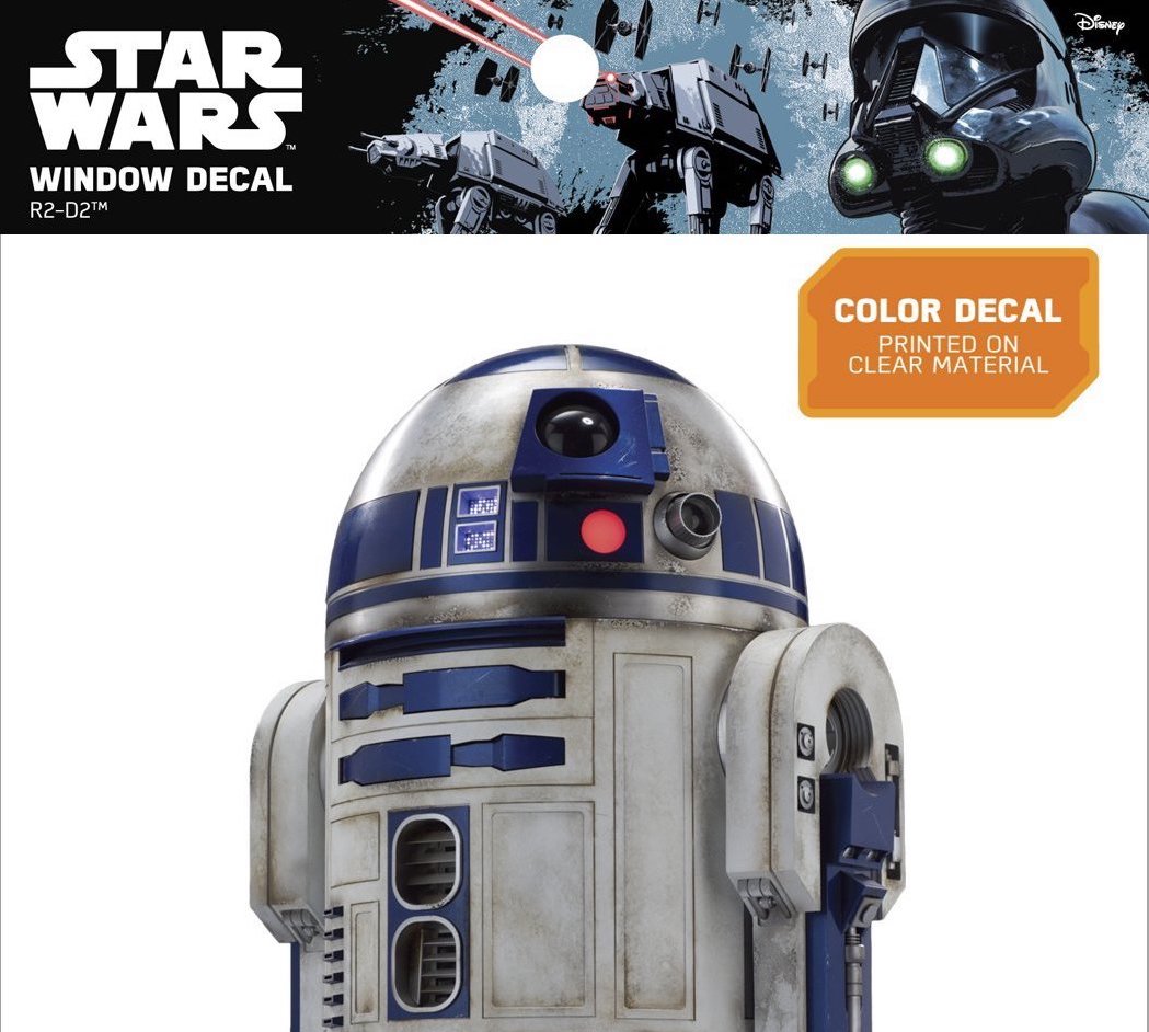 New Rogue One R2-D2 Window Decal Figure available on Walmart.com