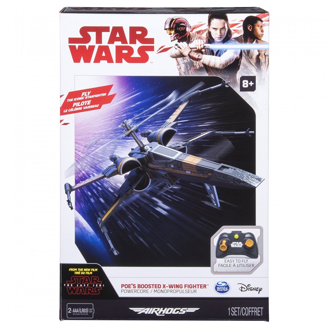 New Last Jedi Air Hogs Poe’s Boosted X-Wing Fighter Jet Toy available ...