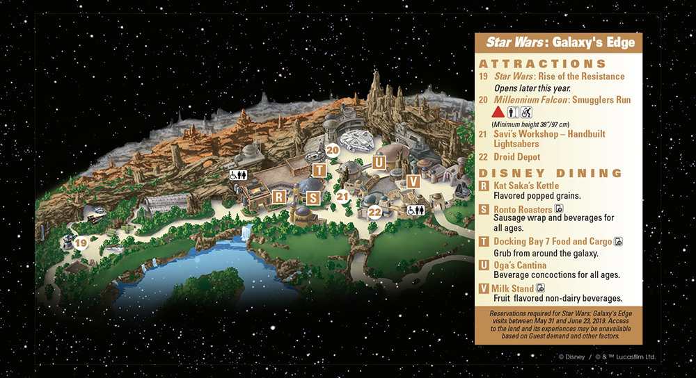 Star Wars Galaxy's Edge Park Guidemap now revealed!