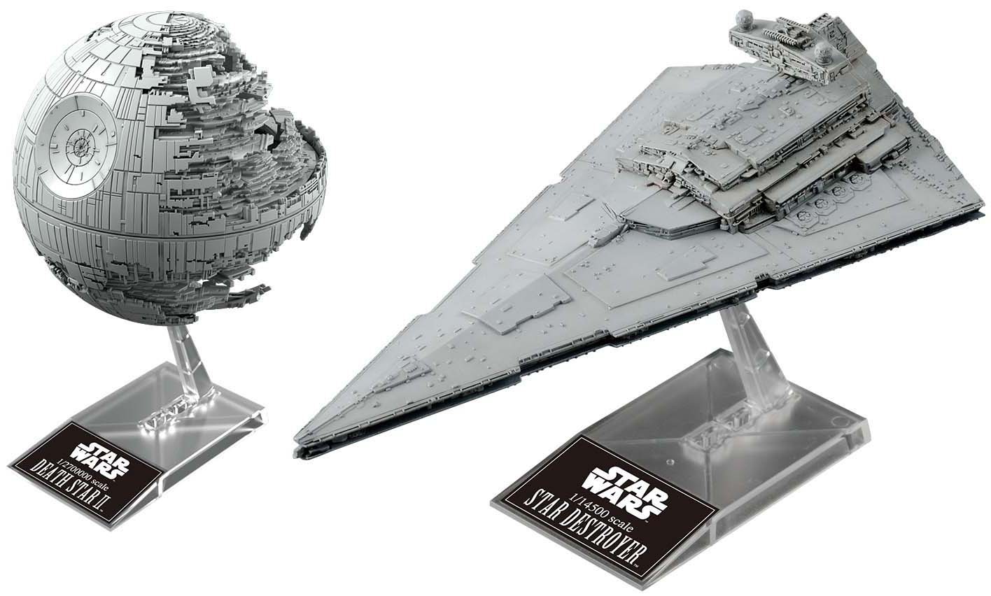 New Return of the Jedi Death Star II & Star Destroyer Model Kit Set in ...