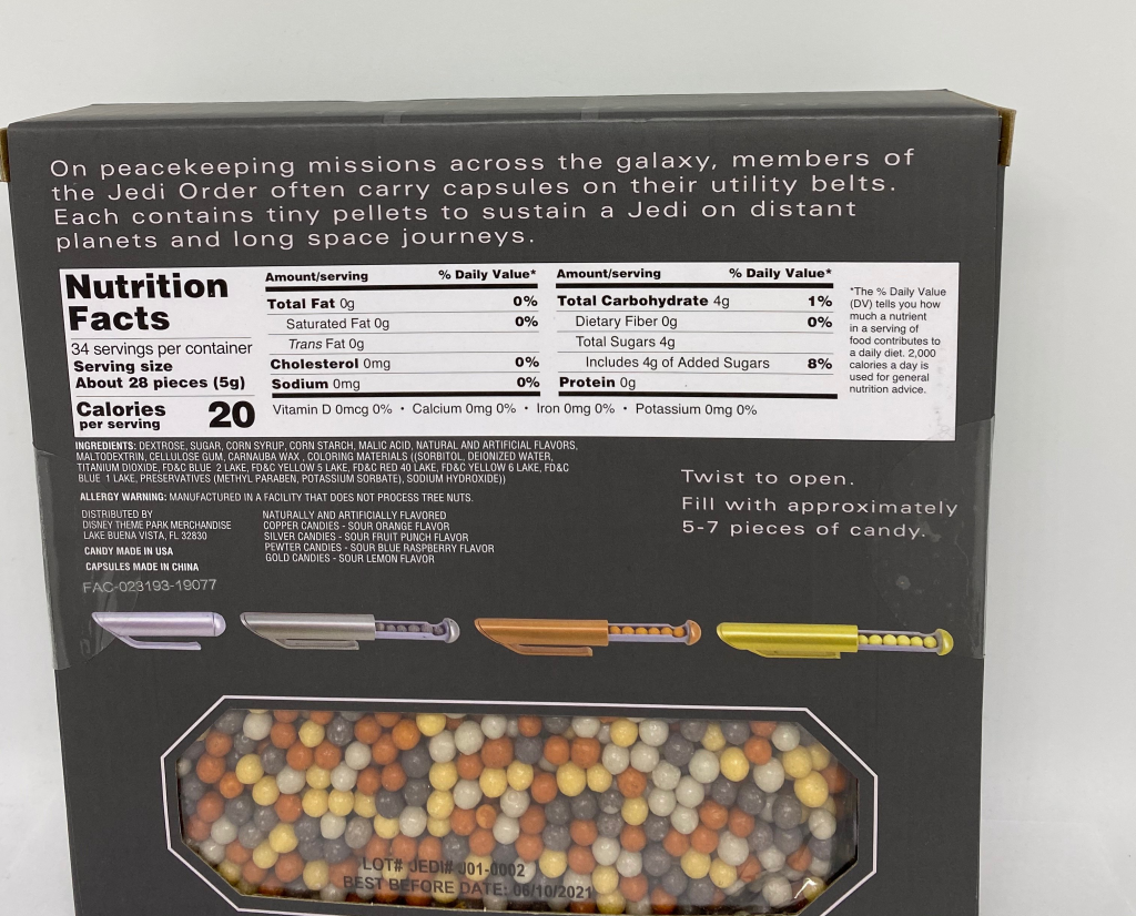 New Galaxy's Edge Jedi Food Capsules (with Candies) available!