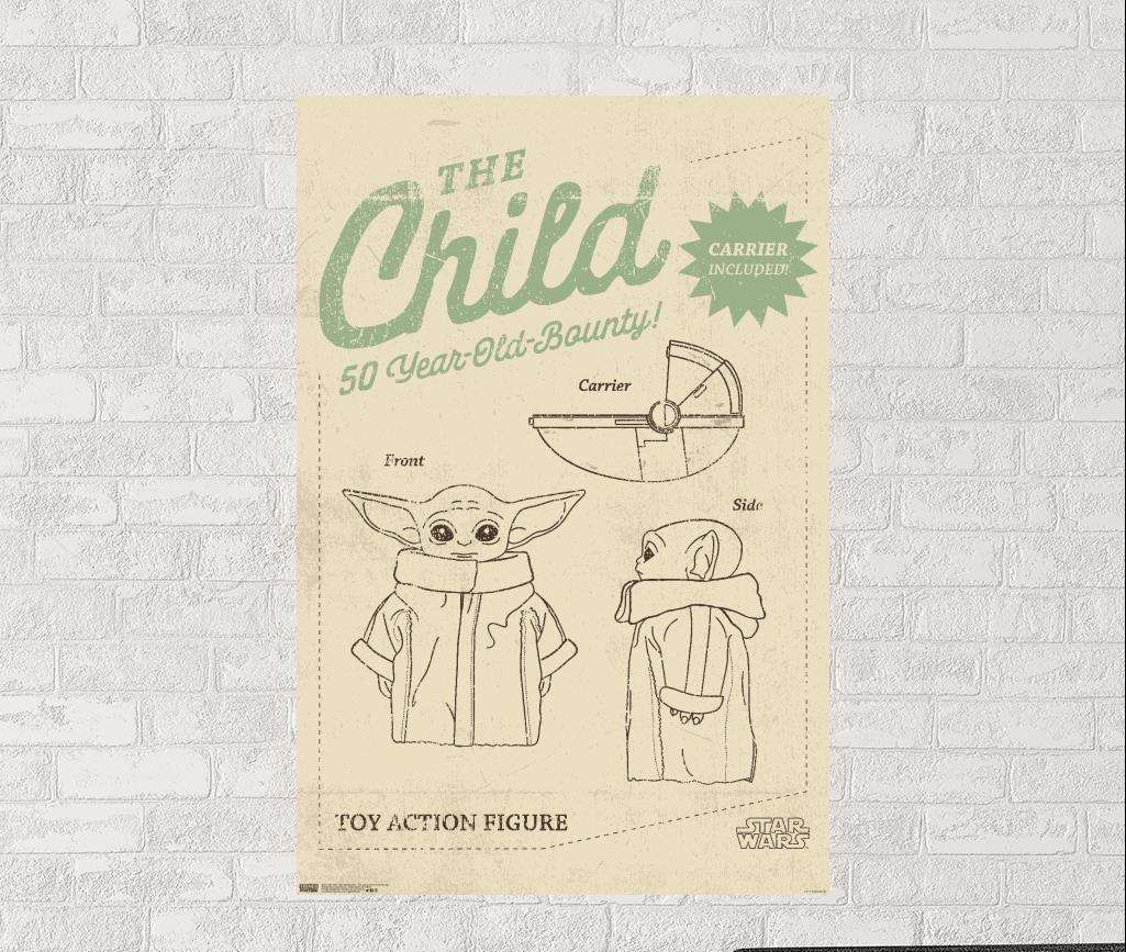 New The Mandalorian The Child 50-Year-Old Bounty Poster in stock!