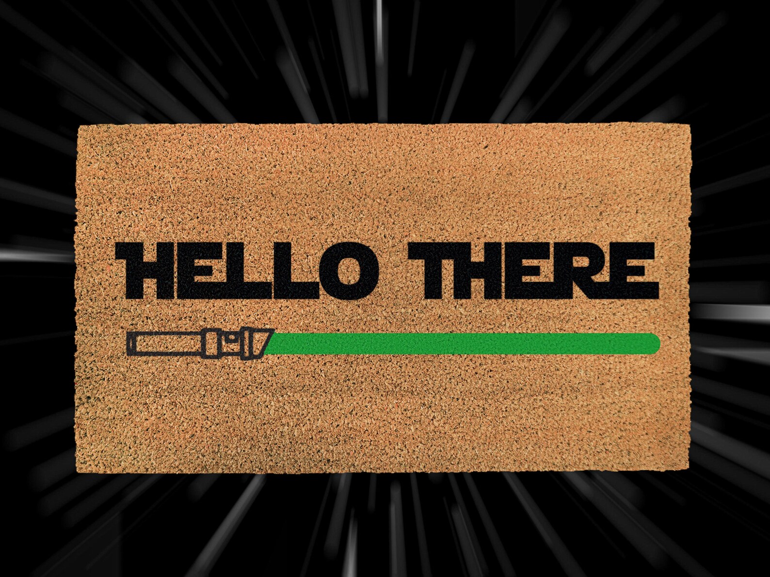 New Star Wars Hello There Lightsaber Personalized Door Mat available ...